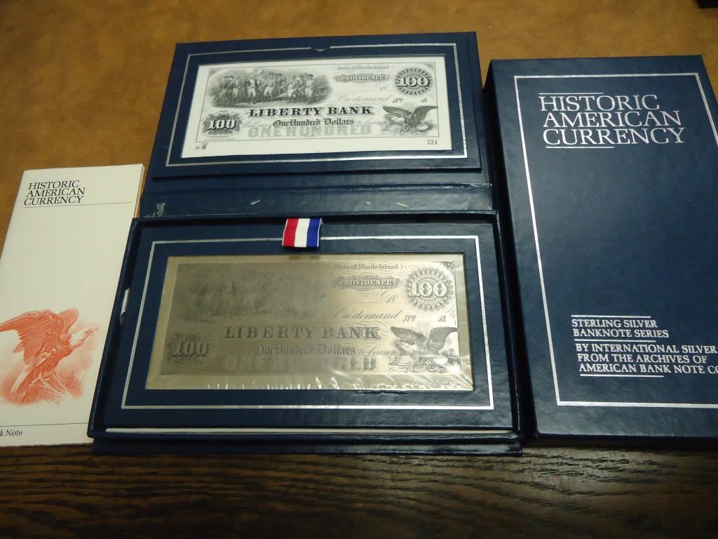 STERLING SILVER BANK NOTE SERIES $100 LIBERTY BANK NOTE .925 FINE ...