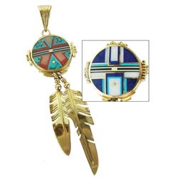 Navajo Gold Pendant - Ray Tracey