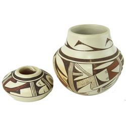 2 Hopi Pottery Jars - Frog Woman (Joy Navasie)