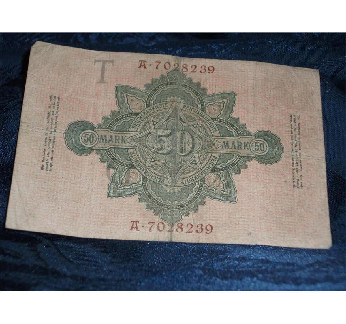 1910 REICHS BANK NOTE 50 MARKS (L121-21)