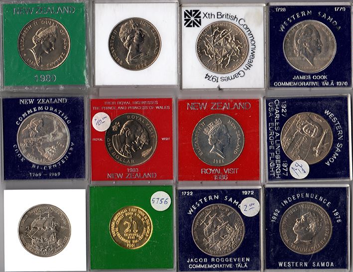 World Coins, cu-ni crown size coins
