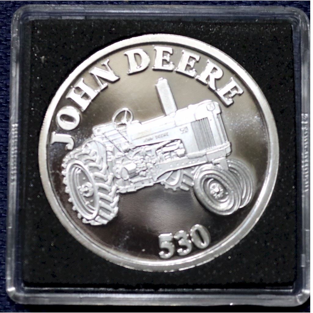 John Deere 530 Farm Tractor .999 Pure Fine Silver Round 1 Ounce ...