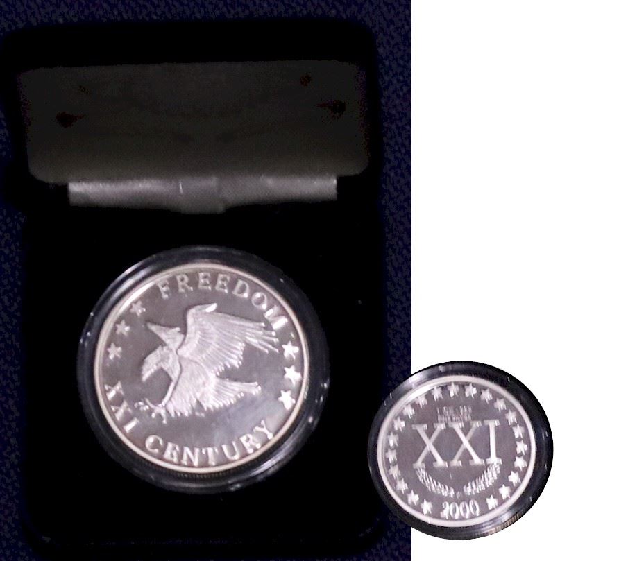 2000 Freedom XXI Century .999 fine 1oz silver Coin (No Tax)