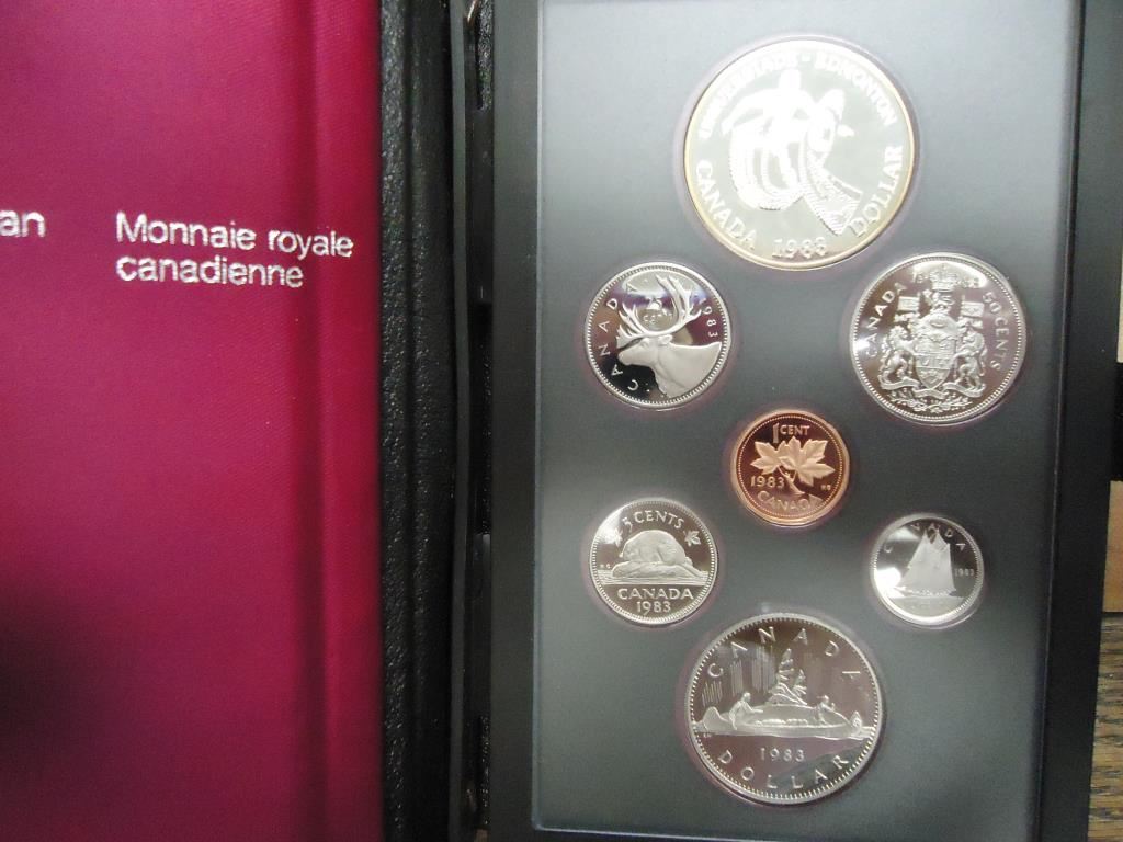 1983 CANADA DOUBLE DOLLAR PROOF SET EDMONTON ORIGINAL ROYAL CANADIAN MINT PACKAGING