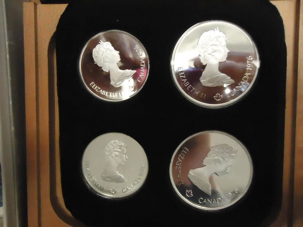1976 CANADA 4 COIN OLYMPIC PROOF SET CONTAINS: 2-$5 AND 2-$10 COINS ...