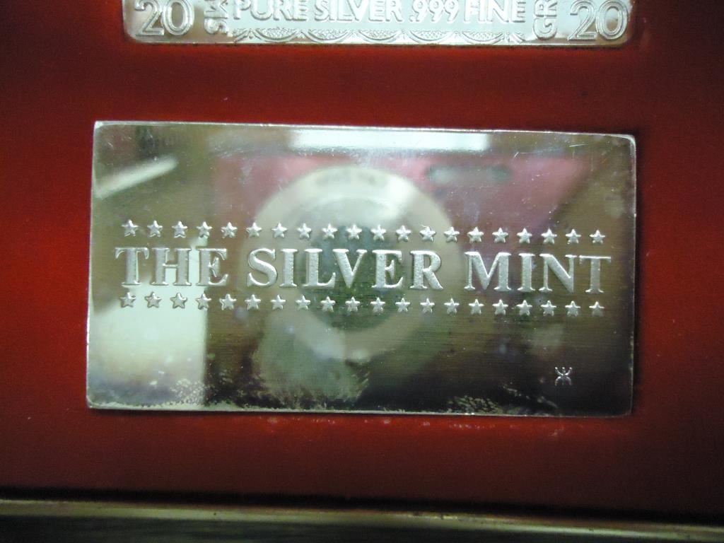 12-PIECE SET OF 20 GRAM .999 FINE SILVER INGOTS FROM THE SILVER MINT ...