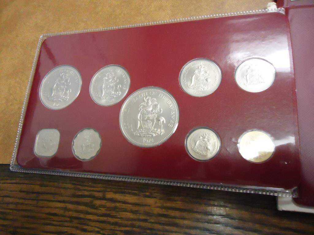 1974 BAHAMAS UNC SPECIMEN SET ORIGINAL MINT PACKAGING, 4 OF THE COINS ...