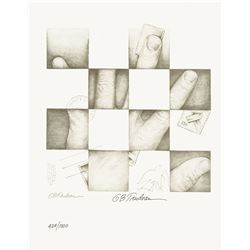 Garry Trudeau, Hand and Stamps, Lithograph