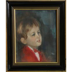C. Judge, Boy in Red Suit, Oil Painting