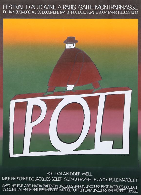 Jean-Michel Folon, Pol, Serigraph Poster