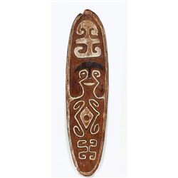 Polynesian Style Shield III, Hand-Carved Wood