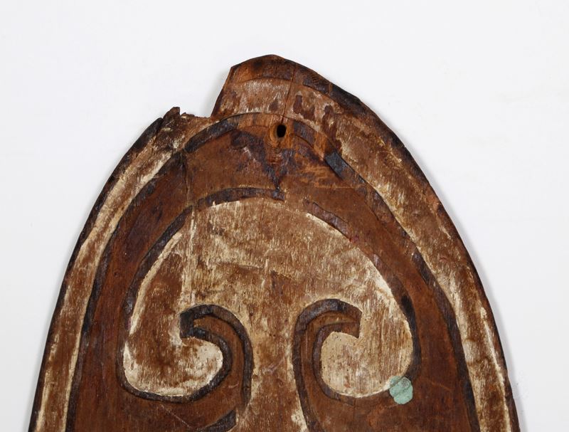 Polynesian Style Shield III, Hand-Carved Wood