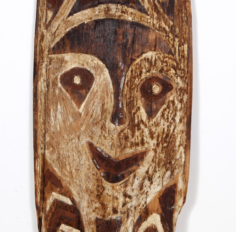 Polynesian Style Shield IV, Hand-Carved Wood