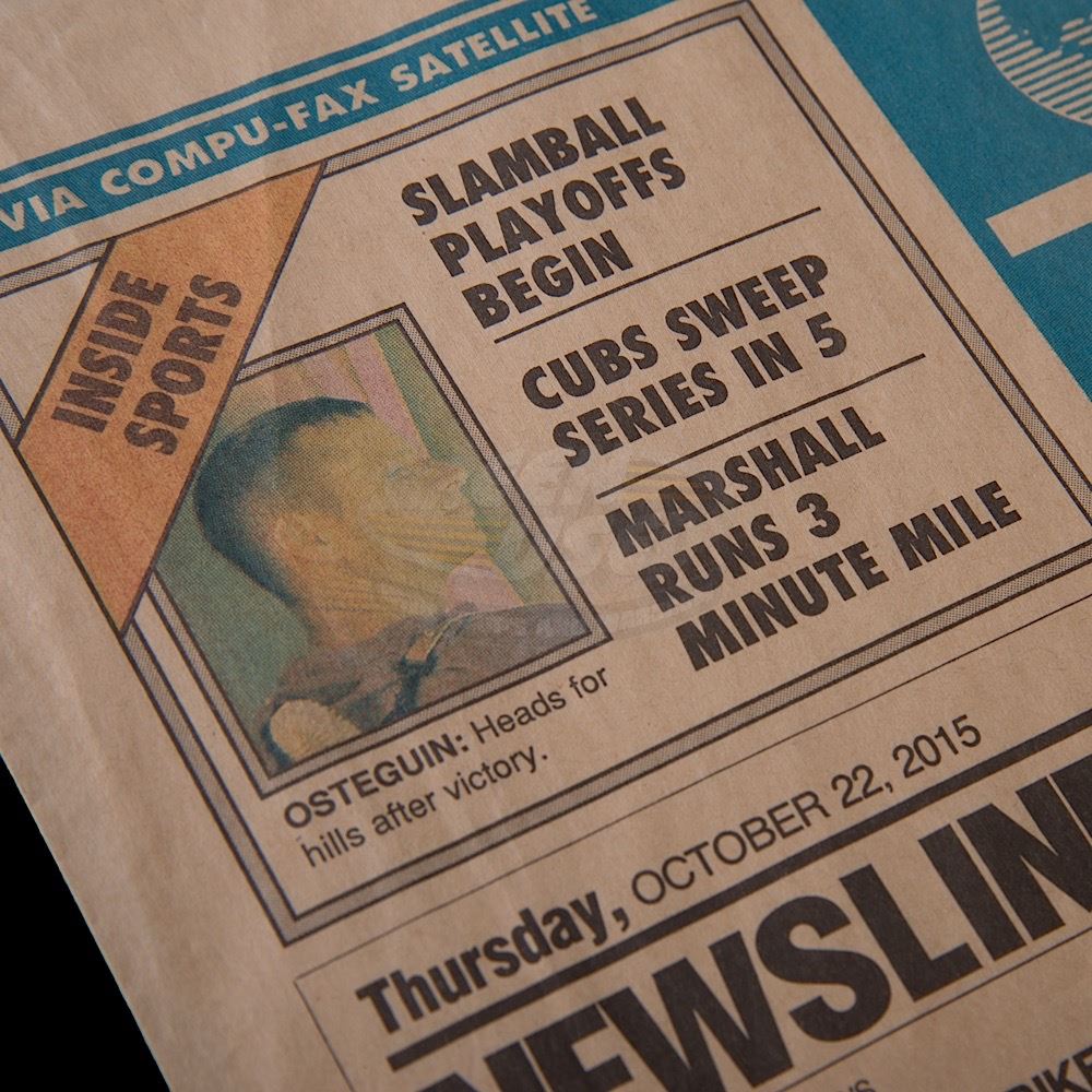 Back To The Future 2 - USA Today "Hill Valley Edition" Newspaper "Youth ...