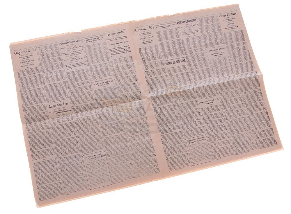 Back To The Future 3 - 1885 Hill Valley Telegraph Newspaper - 17682