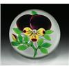 Antique Baccarat pansy paperweight, with a large purple and pale yellow ...