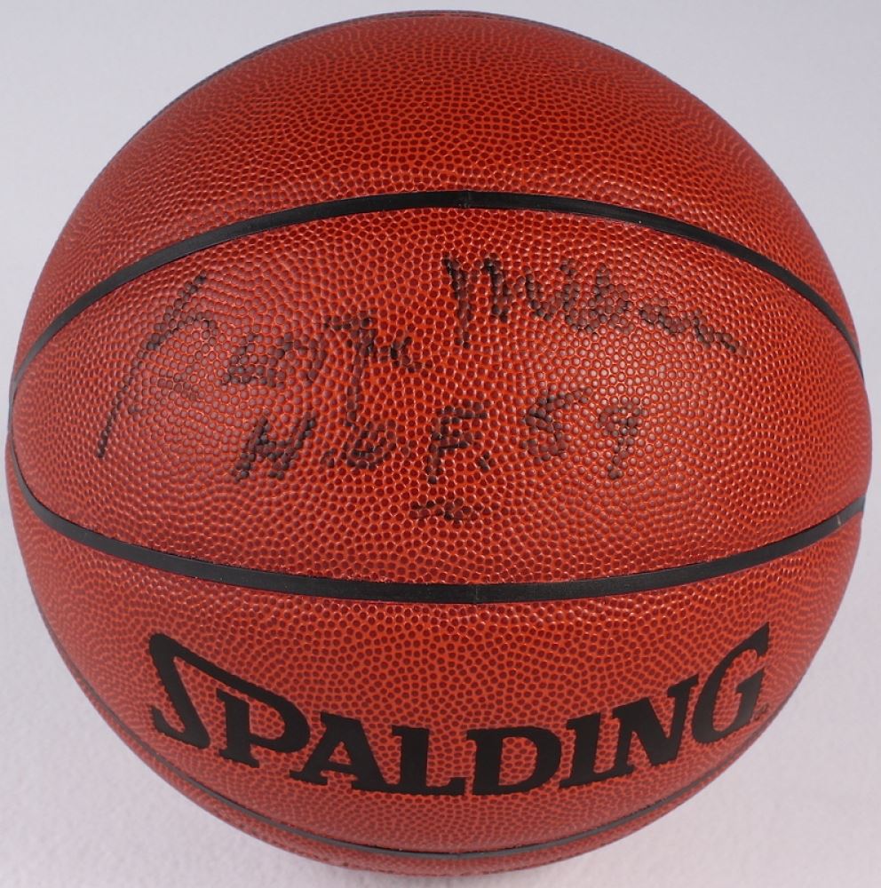 George Mikan Signed Basketball Inscribed "HOF 59" (JSA COA)