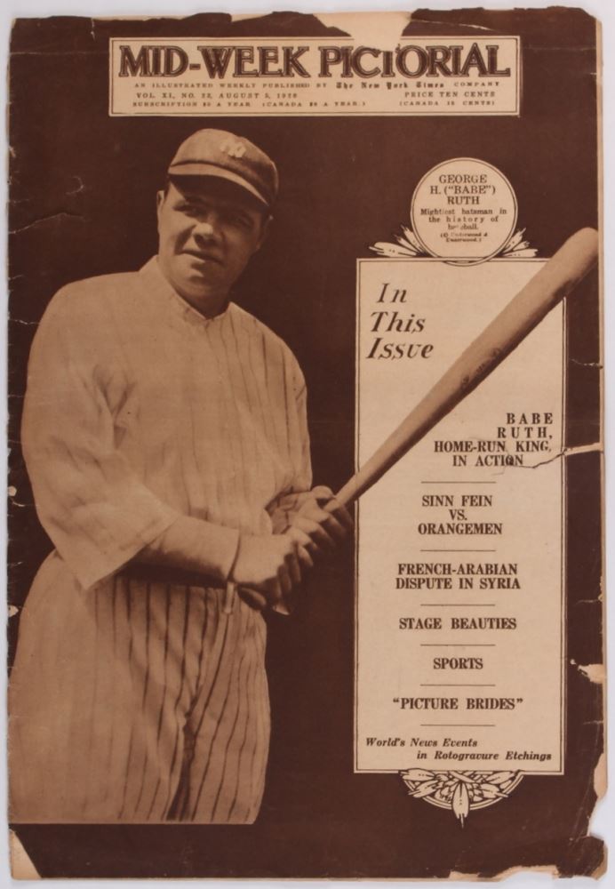 Babe Ruth Yankees Original Vintage "The New York Times" Mid-Week ...