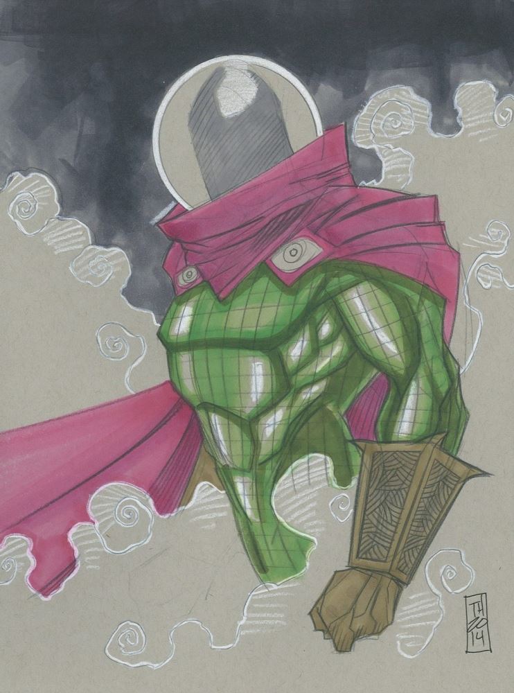 "Mysterio" Batman Villain Series Signed ORIGINAL 9x12 Color Drawing on ...