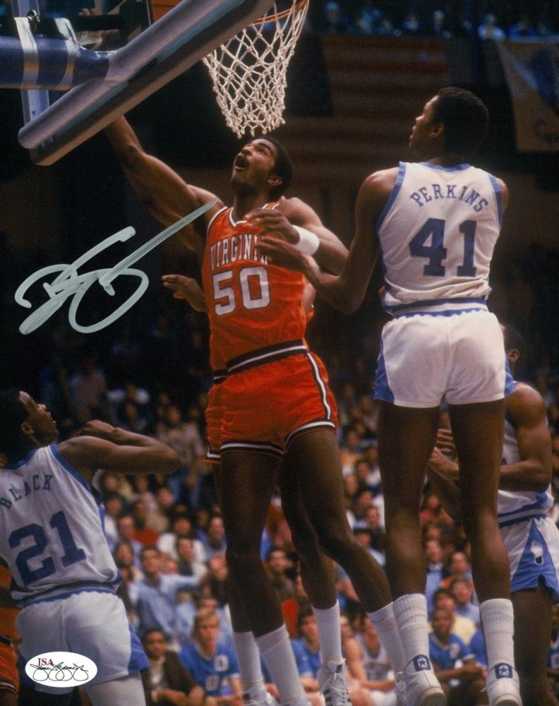 Ralph Sampson Signed Virginia 8x10 Photo (JSA)