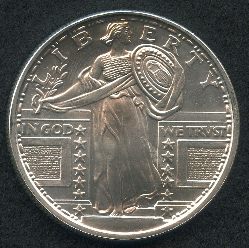 Standing Liberty Commemorative Design 1 oz. .999 Fine Silver Coin ...