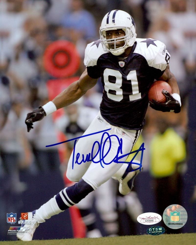 Terrell Owens Signed Cowboys 8x10 Photo (JSA COA & GTSM)