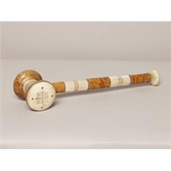 American 19th C. Engraved Bone Gavel