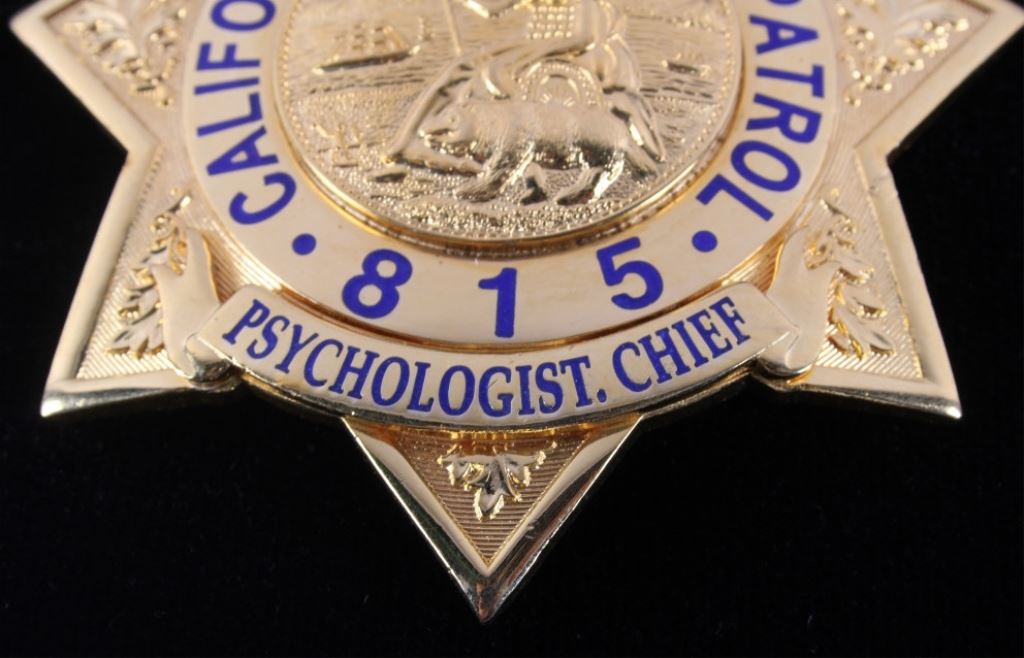 California Highway Patrol Psychologist Chief Badge