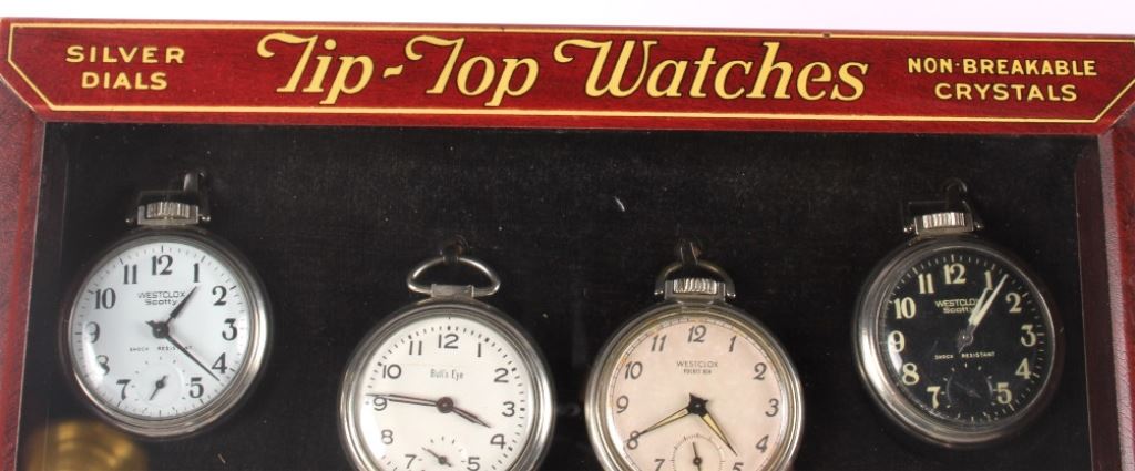 Tip Top Watch Mercantile Display & Watches 1920's