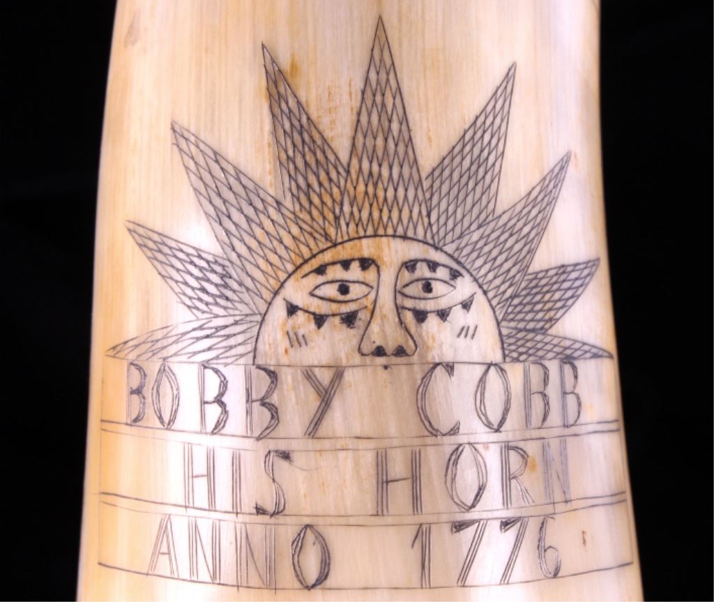 Scrimshaw Powder Horn