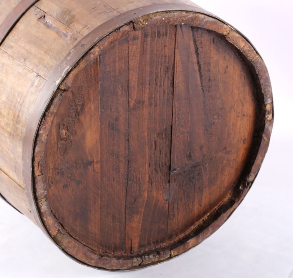 Antique Wrought Iron & Wood Well Bucket