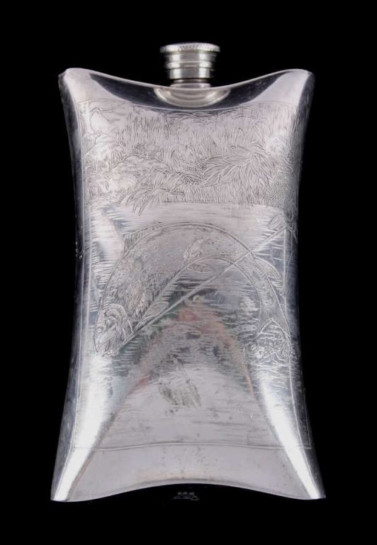 Orvis Sheffield England Trout Fly Fishing Flask