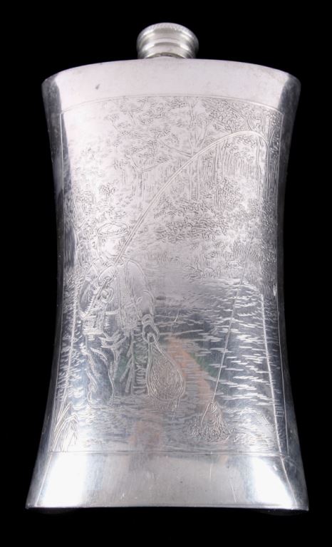 Orvis Sheffield England Trout Fly Fishing Flask