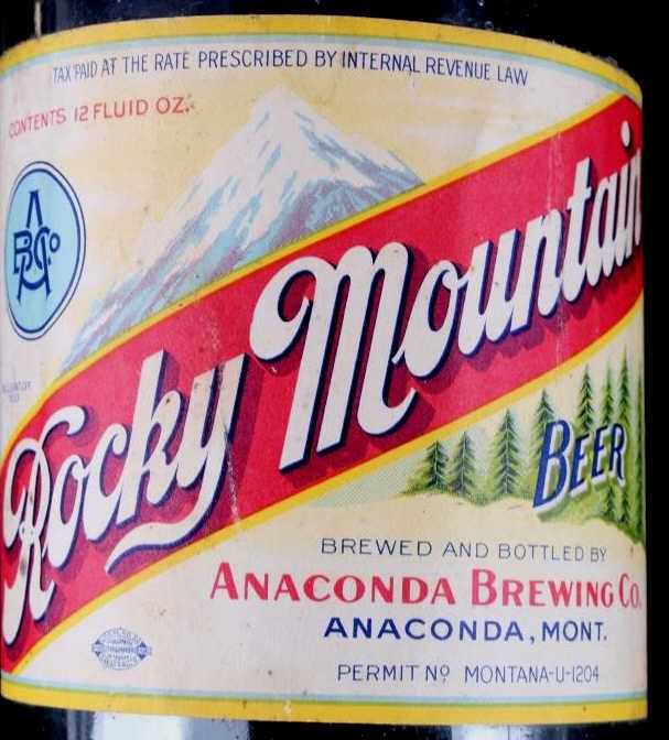 Rocky Mountain Anaconda Brewing MT Beer Bottle