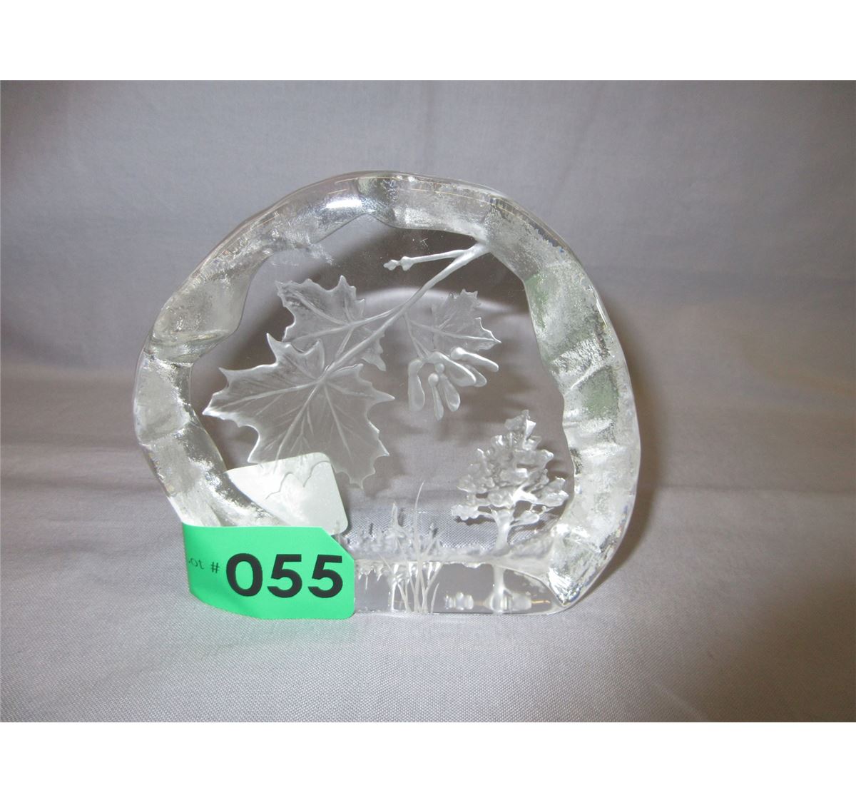 Signed Capredoni crystal sculpture