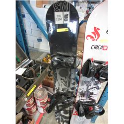 Used M3 snowboard with bindings