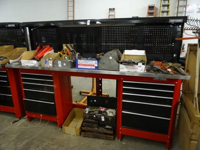 Craftsman 8' S/S Top 10-Drawer Workbench w/Overshelf