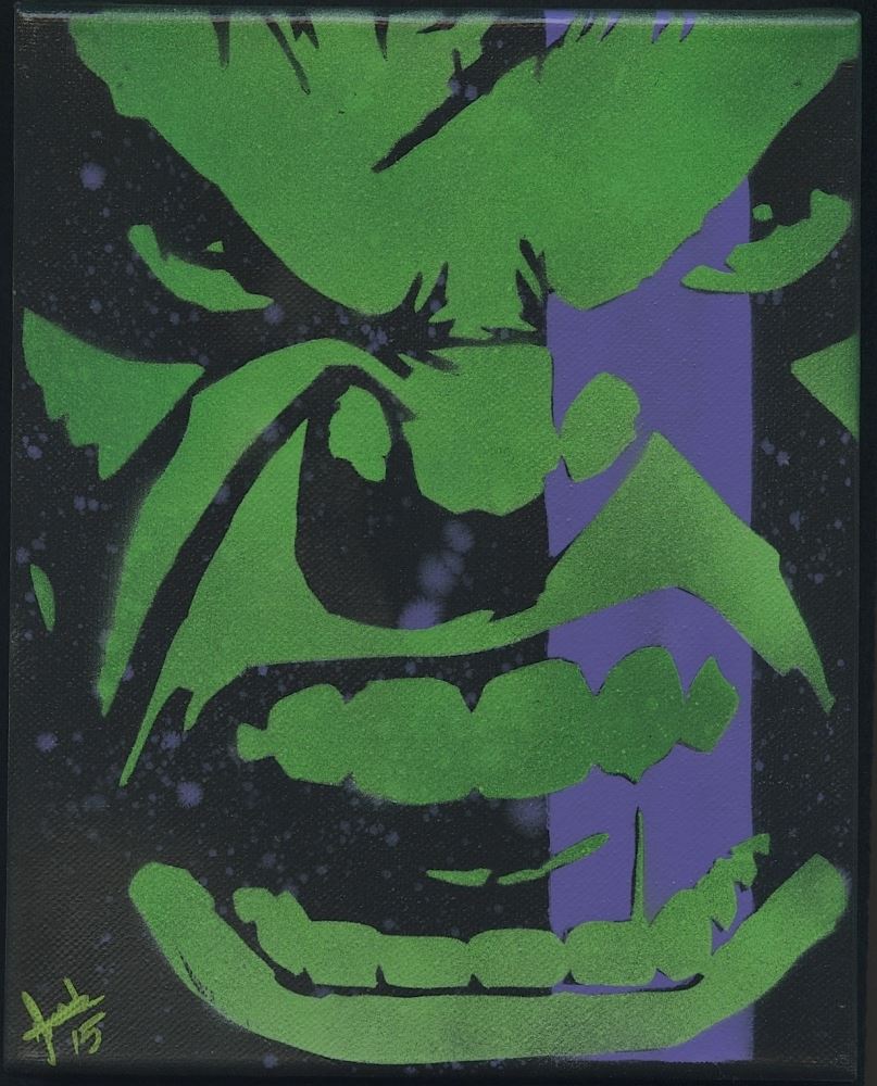 "The Hulk" Marvel Avengers 8x10 ORIGINAL Acrylic Painting on Canvas by ...