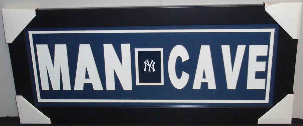 New York Yankees "Man Cave" 13x31 Custom Frame Display