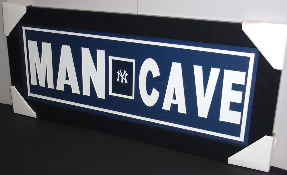 New York Yankees "Man Cave" 13x31 Custom Frame Display
