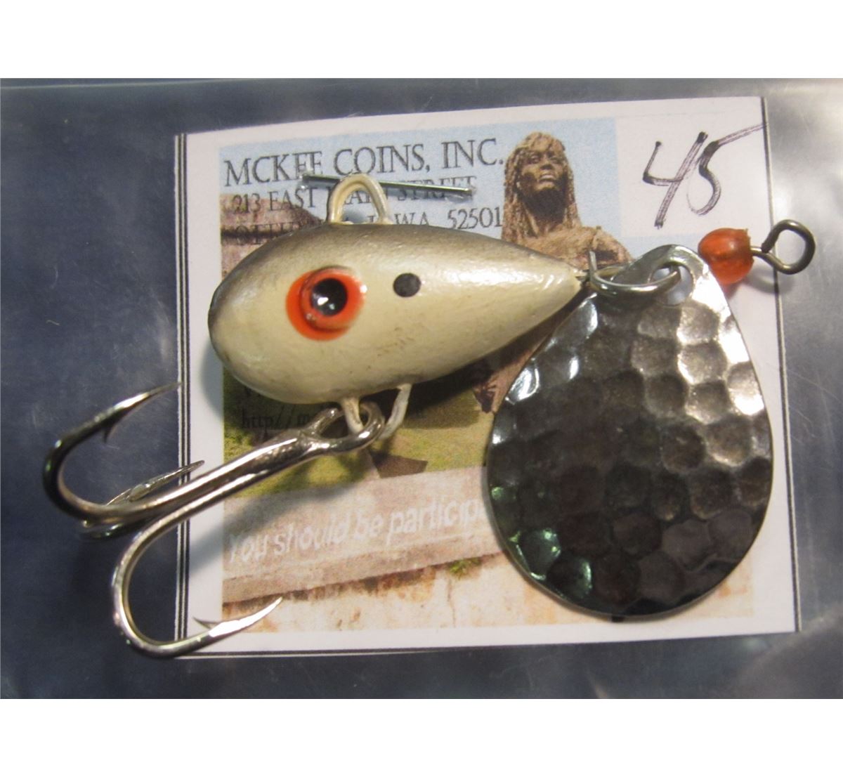 45. "Little George" Single Treble hook Weighted Spinner Fishing Lure ...