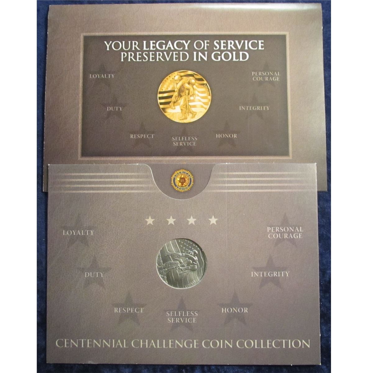 92. The American Legion Centennial Challenge Coin Collection. In ...