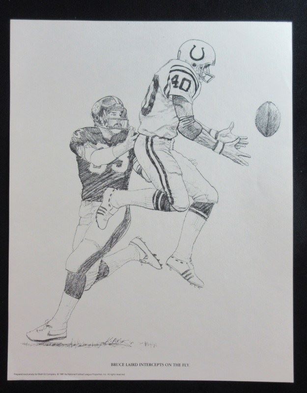 1981 NFL Shell Oil Posters - 22 TOTAL (3) Mike Barnes Menaces The ...