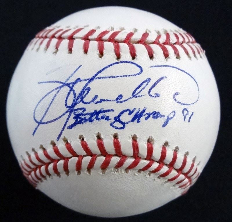TERRY PENDLETON 91 AUTOGRAPH ROMLB BASEBALL