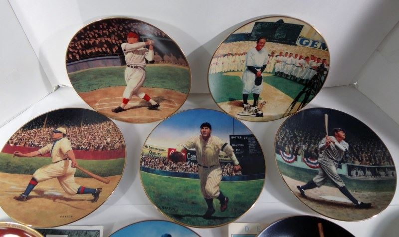 12 - BRADFORD EXCHANGE BASEBALL COMMEMORATIVE PLATES - ALL BEAUTIFUL ...