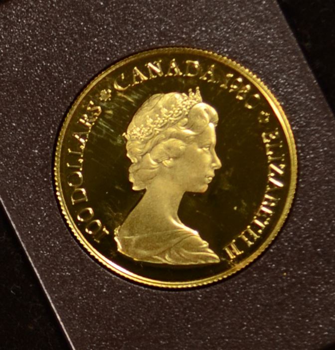 1980 $100.00 GOLD CANADIAN COMMEMORATIVE PROOF COIN " ARTIC TERRITORIES"