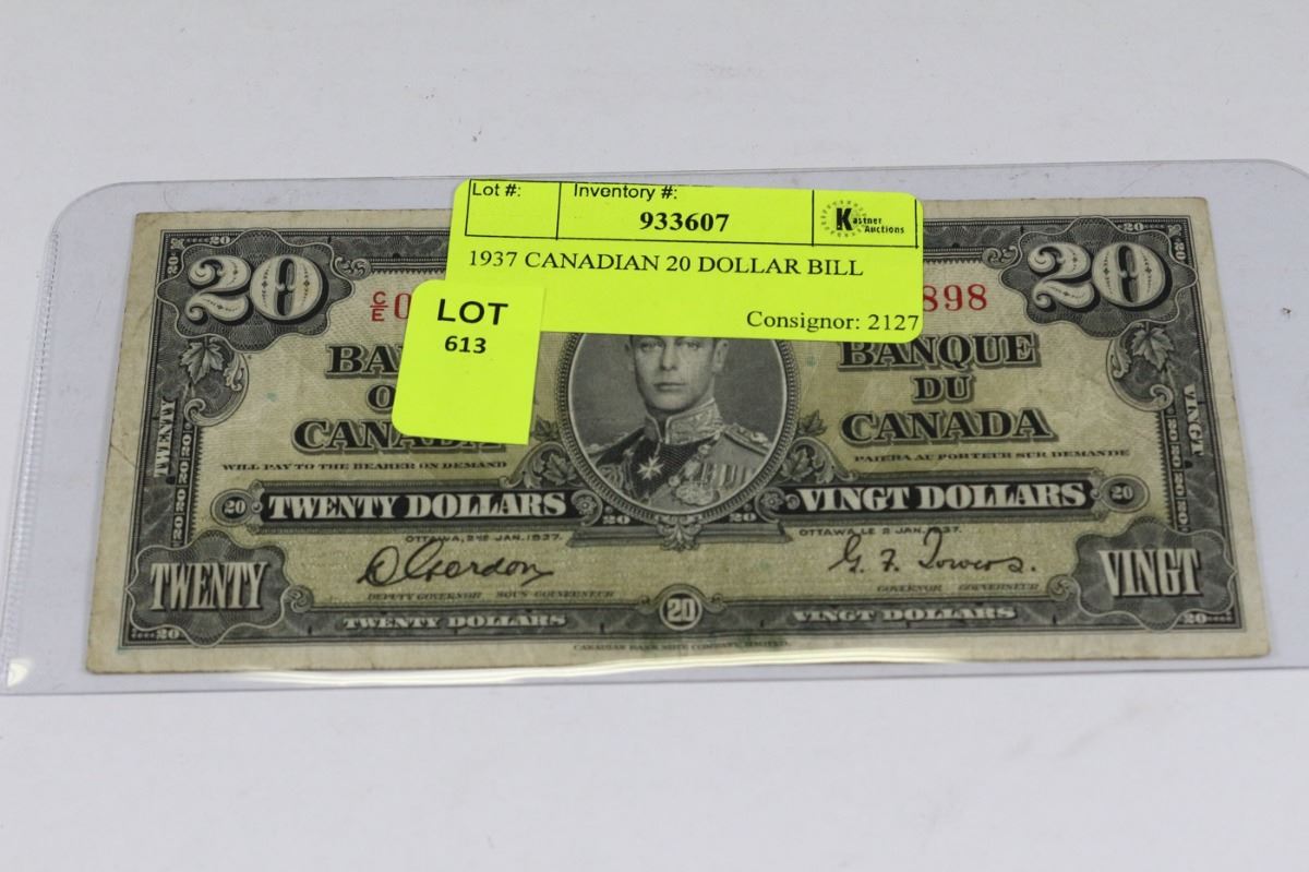 1937 CANADIAN 20 DOLLAR BILL 1937-canadian-20-dollar-bill