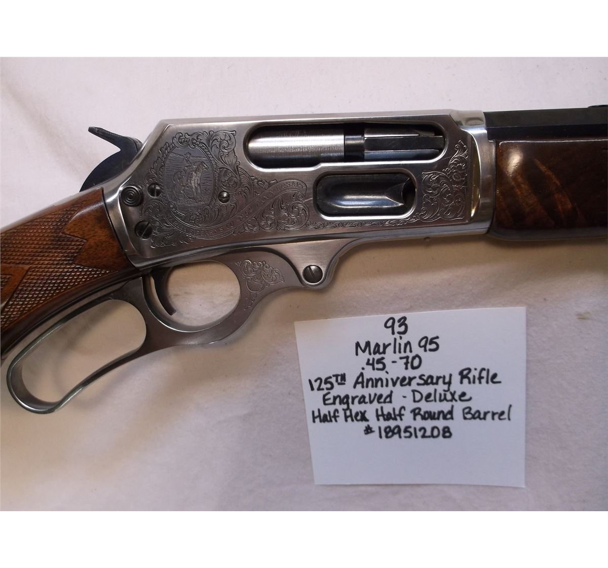 Marlin 95- .45-70-125th Anniversary Rifle-Engraved-Deluxe-Half Hex-Half ...