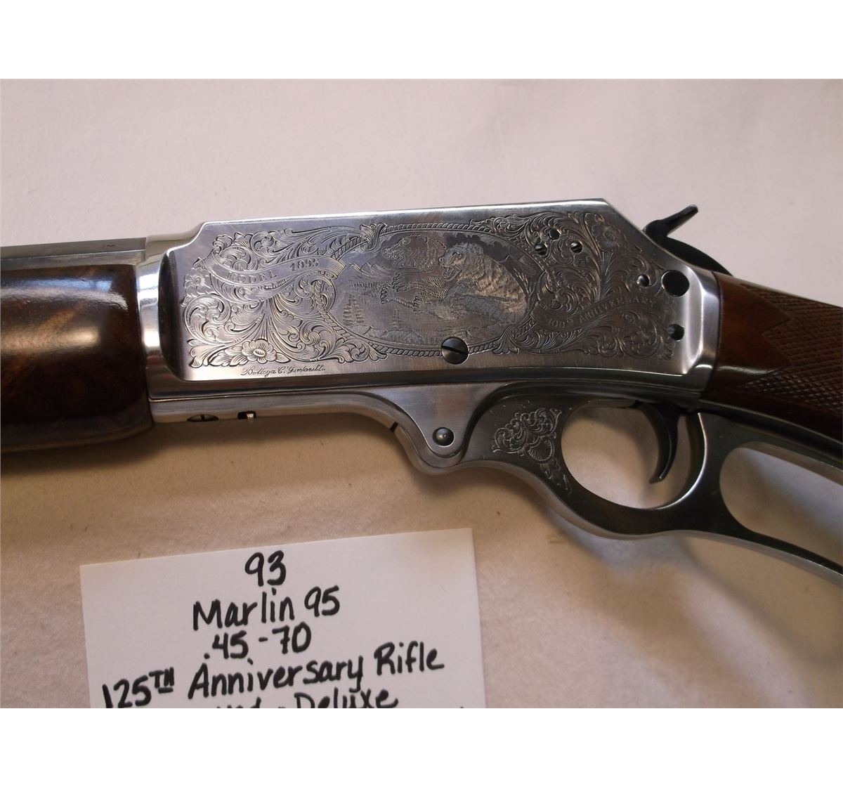 Marlin 95- .45-70-125th Anniversary Rifle-Engraved-Deluxe-Half Hex-Half ...