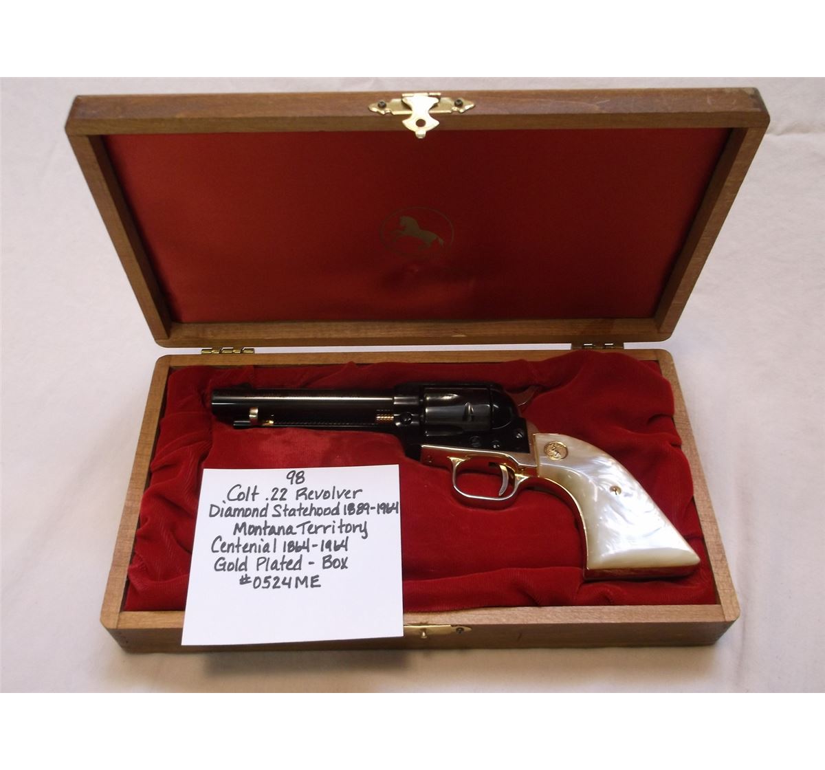 Colt .22 Revolver Diamond Jubilee Statehood- 1889-1964- Montana ...